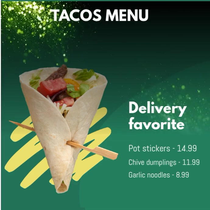 Aqua Professional Mexican Food Tacos Menu And Restaurant Promotion ...