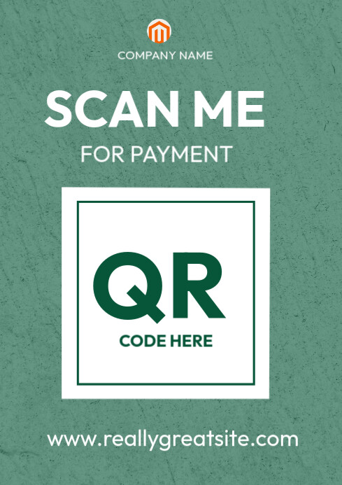 Copy of Aqua Professional Modern “scan Me” Qr Code Business Template A2 ...