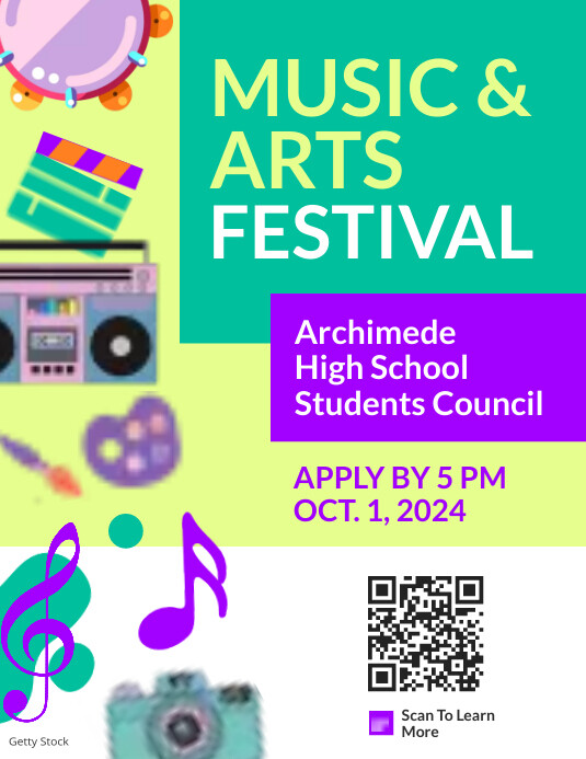 Aqua Professional Music & Arts Festival Minim Template | PosterMyWall