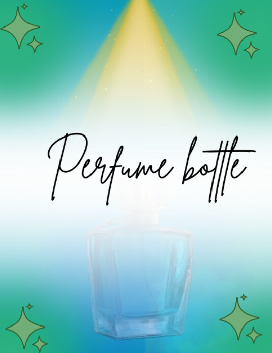 Aqua Professional Perfume Cover Poster Flyer (us Letter) Template ...