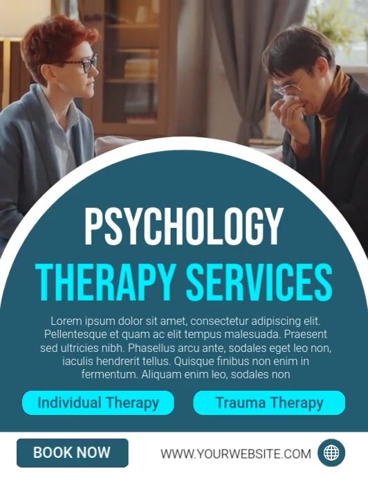 Aqua Professional Psychology Therapy Service Flyer (us Letter) Template ...
