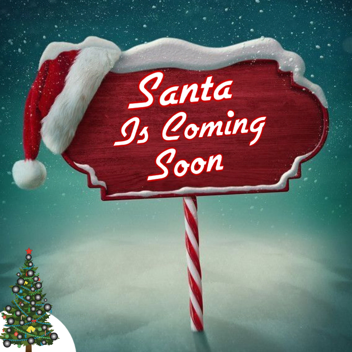 Aqua Professional Santa Is Here Instagram Post Template | PosterMyWall
