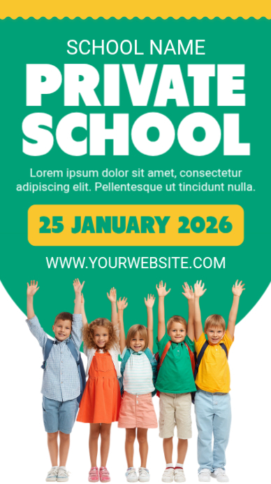 Aqua Professional School Instagram Story Template | PosterMyWall