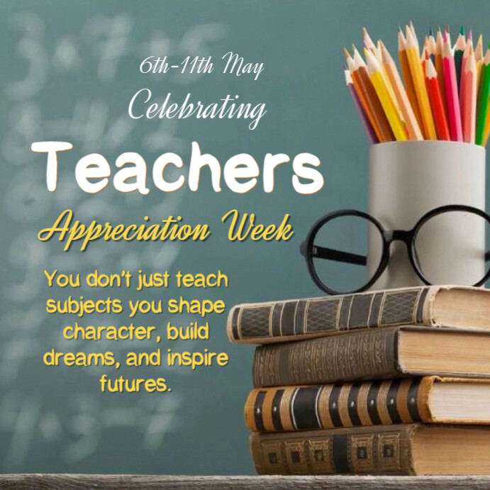 Aqua Professional Teacher Appreciation Week Instagram Post Template ...