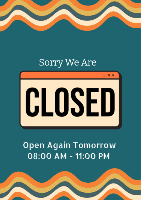 Aqua Professional Unavailable Sorry For Inconvenience A4 Template ...