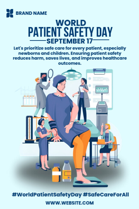 Copy of Aqua Professional World Patient Safety Day Poster | PosterMyWall