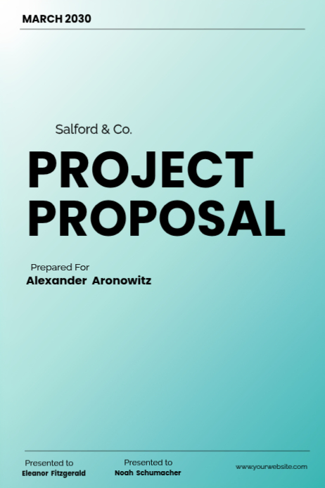 Aqua Project Proposal Poster Template | PosterMyWall