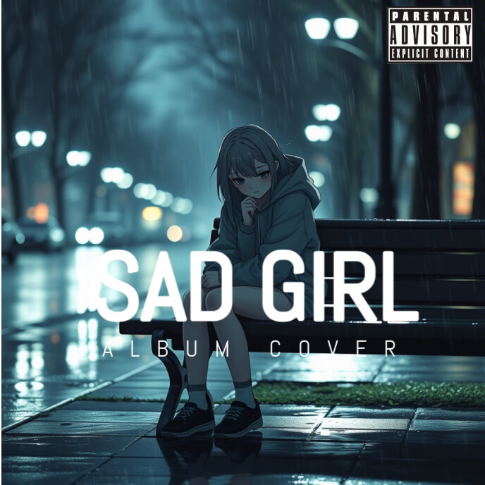 Plantilla de Aqua Sad Album Cover Album Cover | PosterMyWall