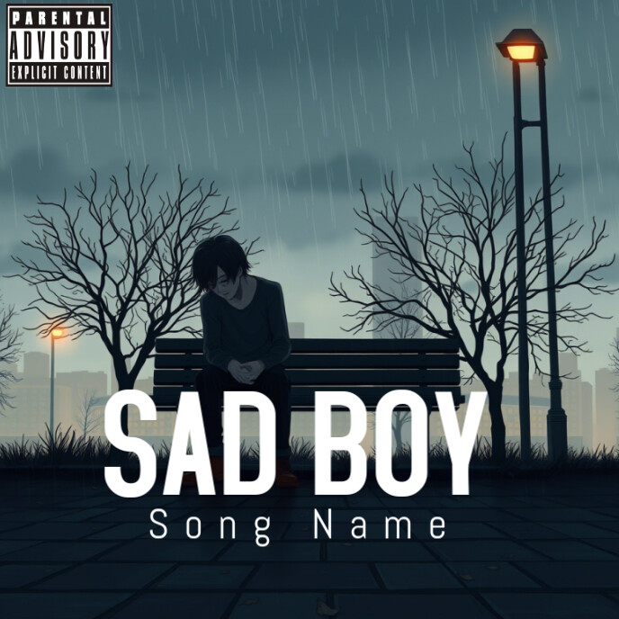 Plantilla de Aqua Sad Boy Album Cover | PosterMyWall