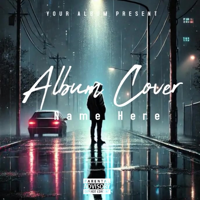 Aqua Sad Heart Broken Album Cover Template | PosterMyWall