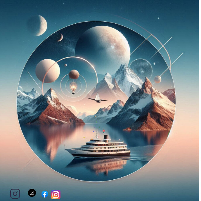 Aqua Sea And Boat Album Cover เทมเพลต | PosterMyWall