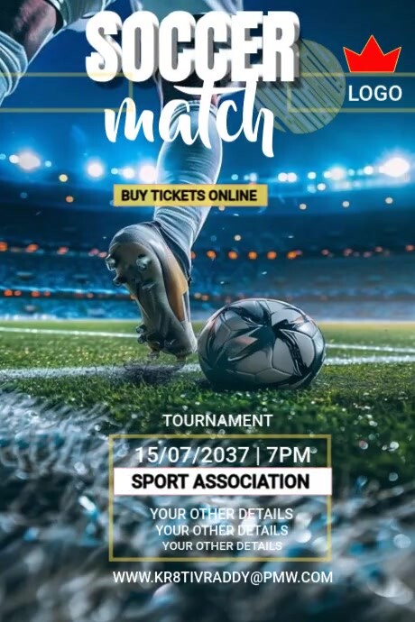 Copy of Aqua Soccer Match Poster | PosterMyWall