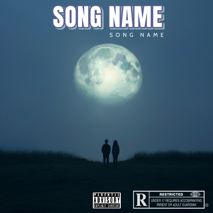 Aqua Song Name Album Cover Template | PosterMyWall