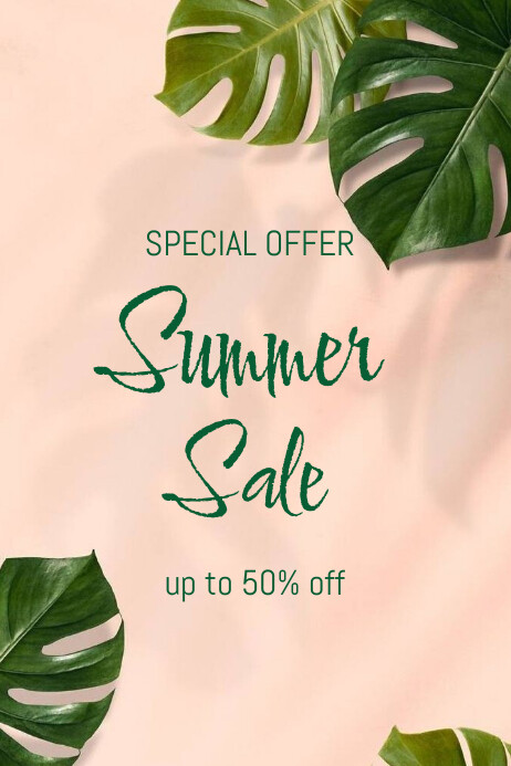 Aqua Summer sale offer ad poster Template | PosterMyWall