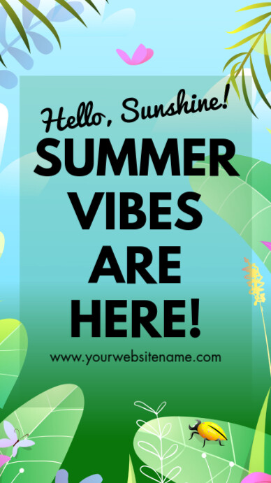 Copy of Aqua Summer Vibes Instagram Story | PosterMyWall