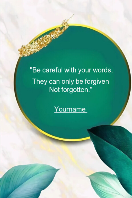 Aqua Typographic Quote Poster Template | PosterMyWall