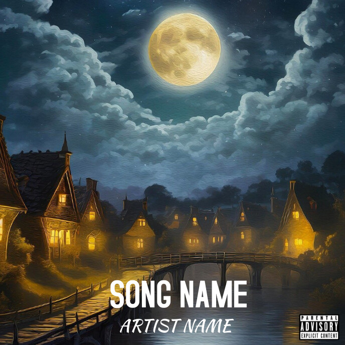 Aqua Typography Cover Art Background Album C Template | PosterMyWall