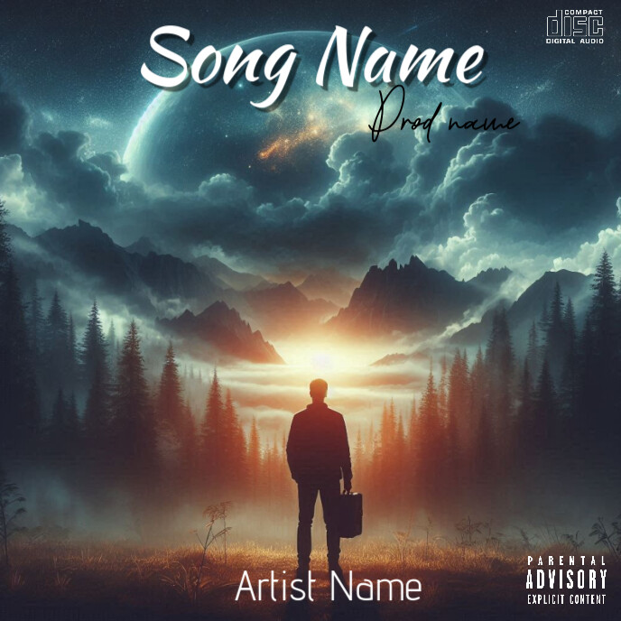 Aqua Vintage Alone Man Song Mixtape Cd Album Cover Template | PosterMyWall