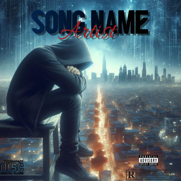 Aqua Vintage Alone Sad Man Song Album Cover Template | PosterMyWall