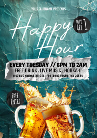 Happy Hour A5 Template | PosterMyWall