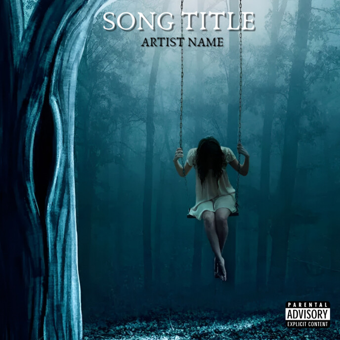 Aqua Vintage Sad Alone Girl Song Album Cover Template | PosterMyWall