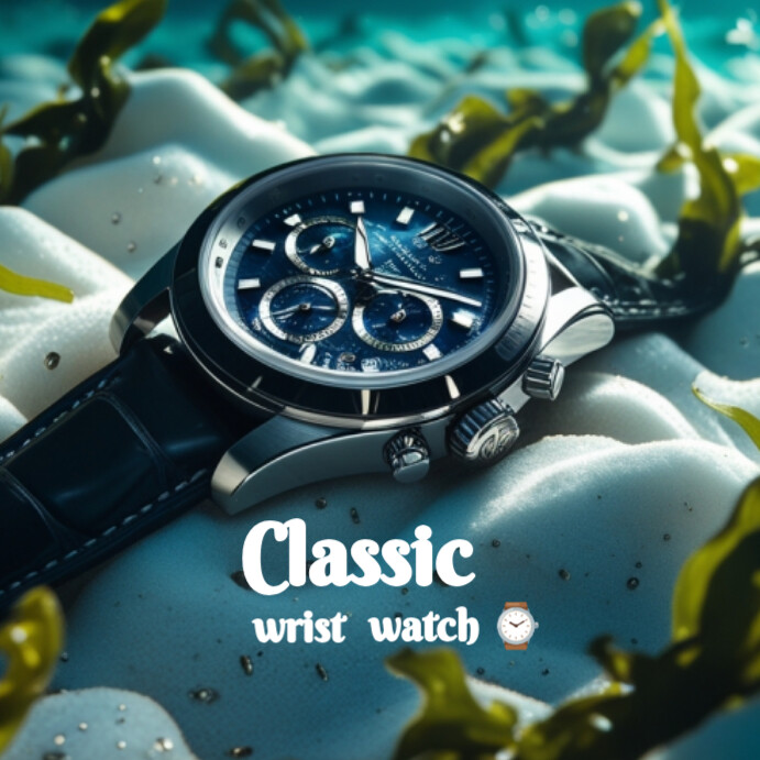 Plantilla de Aqua Vintage Wrist Watch Instagram Post | PosterMyWall