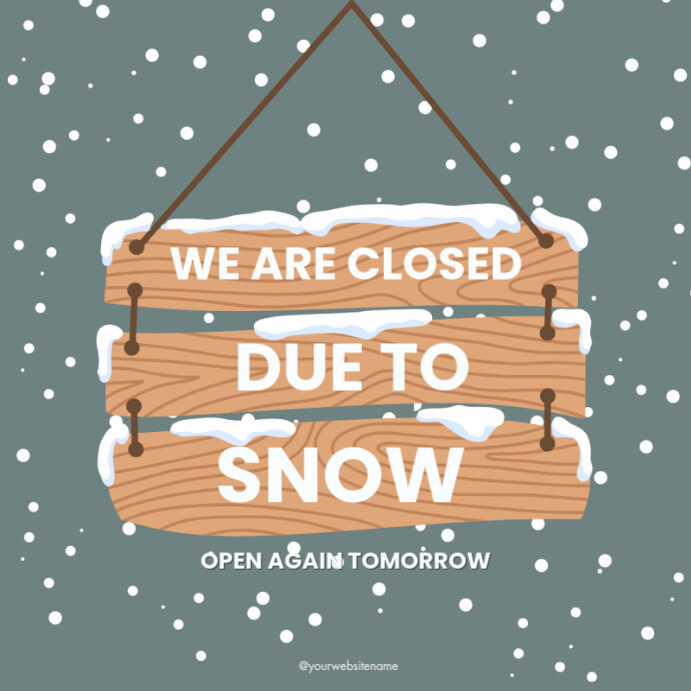 Aqua We Are Closed Instagram Post Template | PosterMyWall