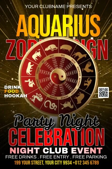 Aquarius Party Template | PosterMyWall