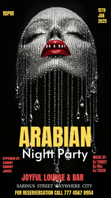 Arabian night party Template | PosterMyWall