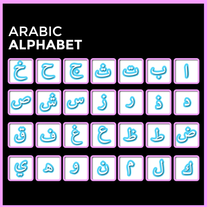 ARABIC ALPHABET Template | PosterMyWall