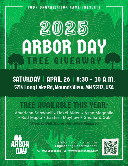 Copy of Arbor Day Tree Giveaway Event Template | PosterMyWall