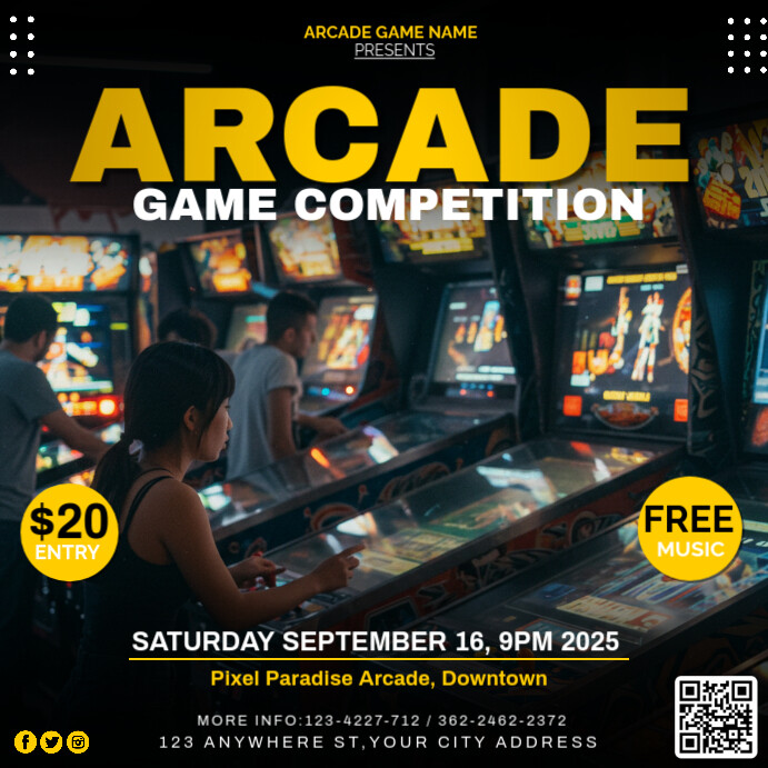 Plantilla de arcade game competition 2025 | PosterMyWall
