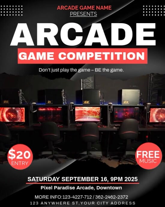 arcade game competition 2025 Templat | PosterMyWall