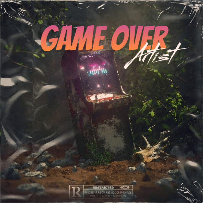Arcade Game Over Album Cover Template | PosterMyWall