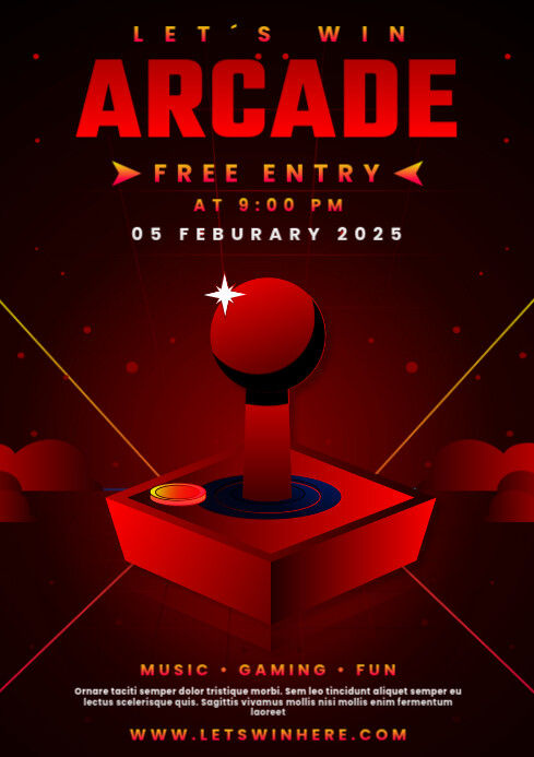 Arcade Games Template | PosterMyWall