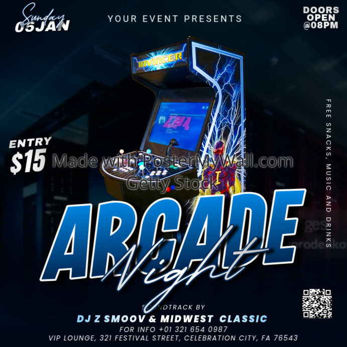 Copy of Arcade Night | PosterMyWall