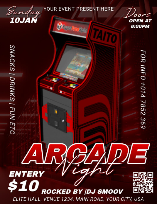 Arcade Night Template | PosterMyWall