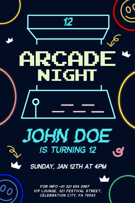 Copy of Arcade Night | PosterMyWall