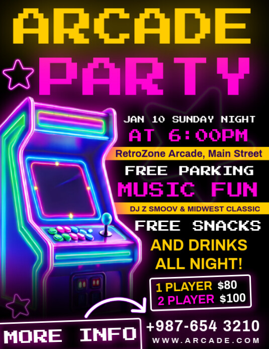 Arcade Night Template | PosterMyWall