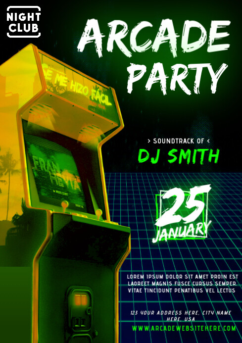 Arcade Party Template | PosterMyWall
