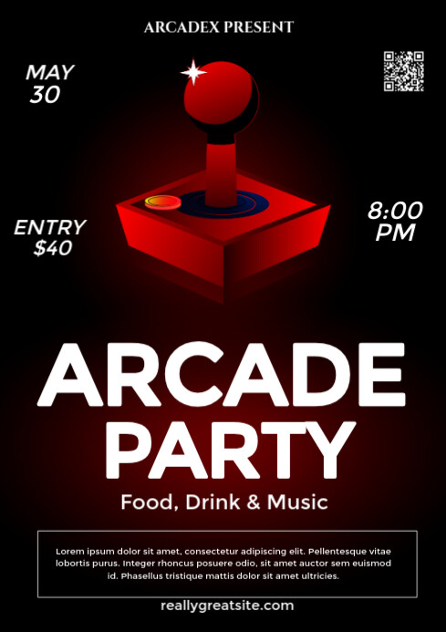 Arcade Party Flyer Template | PosterMyWall