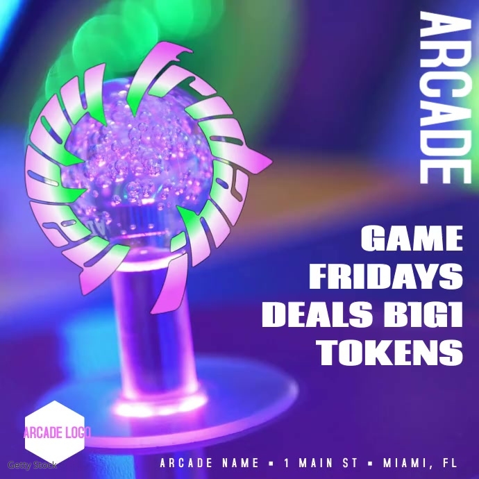 Arcade Sale Video Ad Template | PosterMyWall