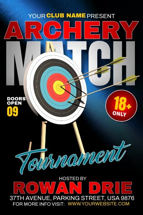 Archery Match Tournament Template | PosterMyWall