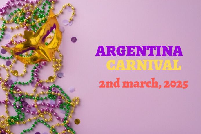 Argentina carnival flyer template design | PosterMyWall
