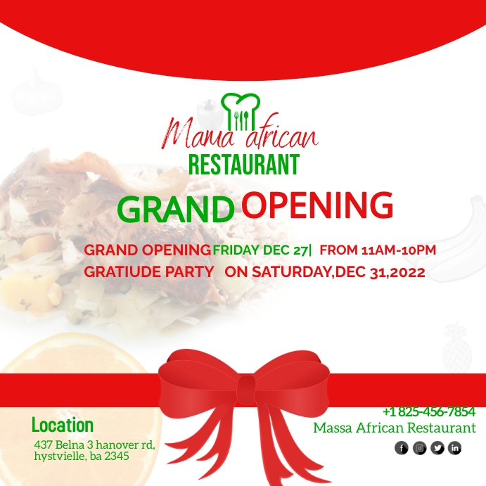 Copy of ARICAN RESTAURANT | PosterMyWall