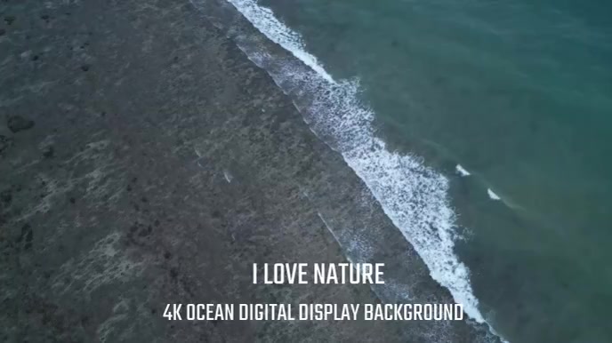 Ariel 4K Ocean Wave 16:9 video display Template | PosterMyWall
