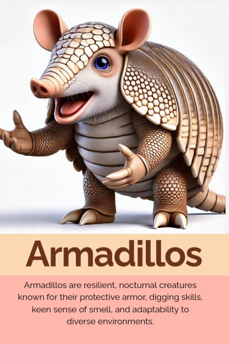 Plantilla de Armadillos | PosterMyWall