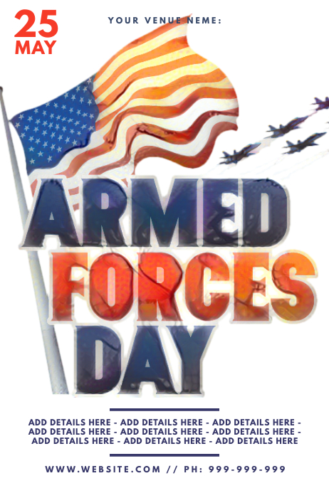 Armed Forces Day Poster Template | PosterMyWall