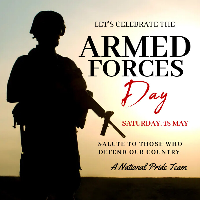 Armed Forces Day Template | PosterMyWall