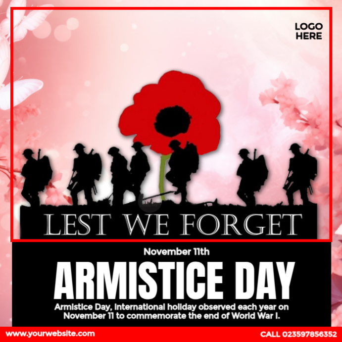 Armistice Day Template | PosterMyWall